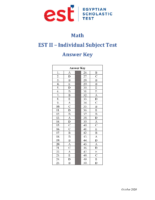 Egyptian Scholastic Test (EST) Resources – 1 File Download